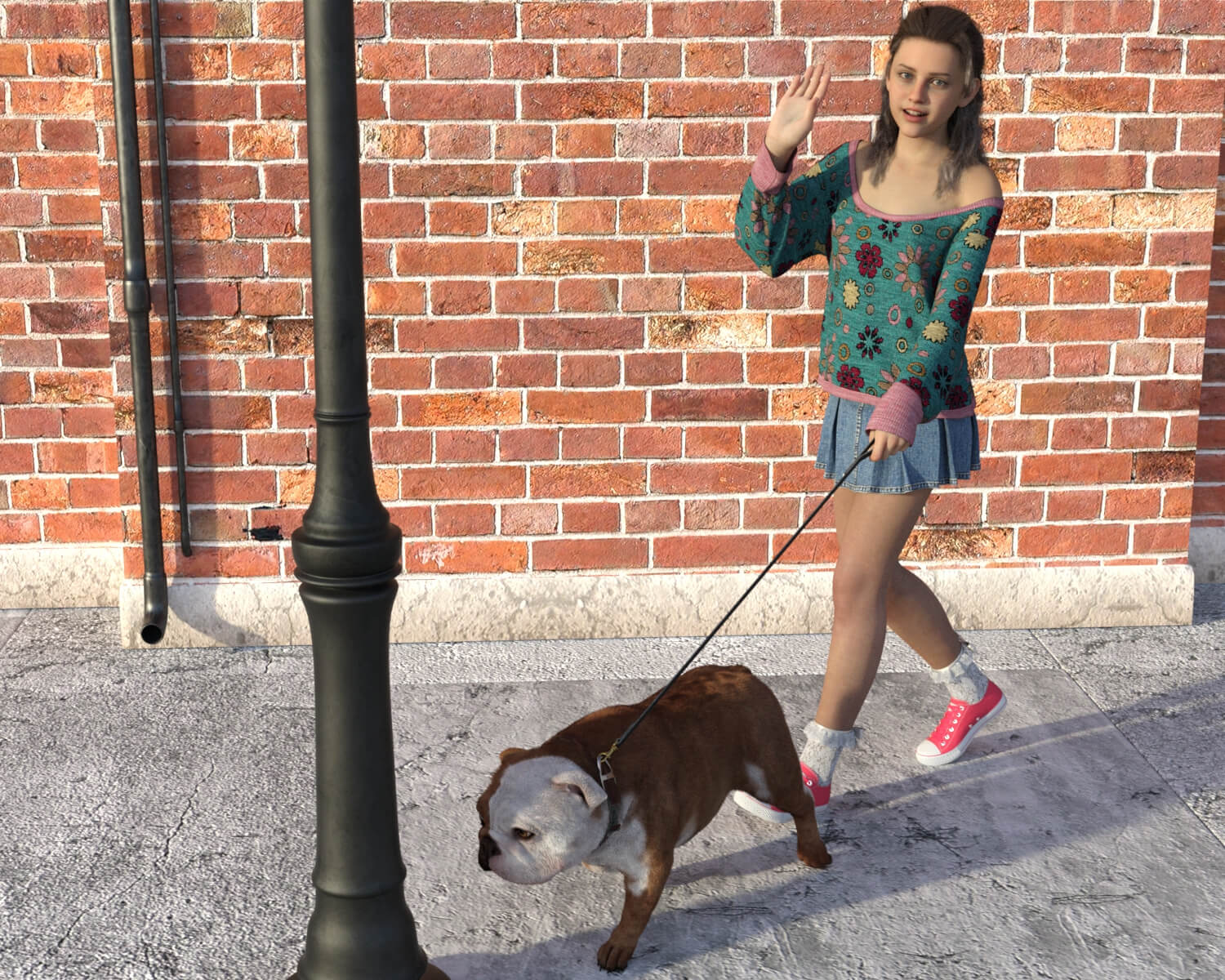 Belinda Says 'Hello' 3D Render, Digital Art by blakey4130