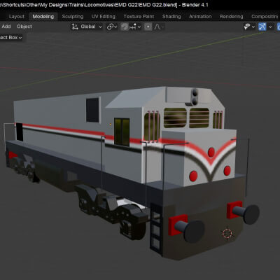 EMD G22W Loco - 3D Model by blend_iiiooolal