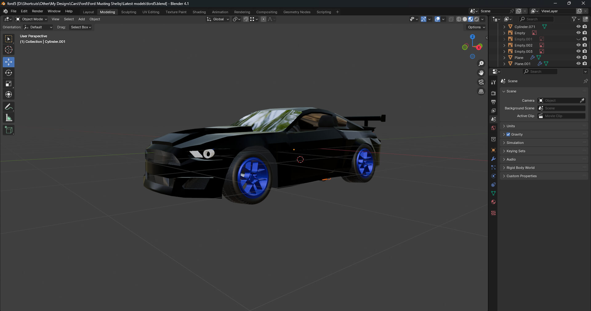 Ford Mustang Shelby - 3D Model by blend_iiiooolal