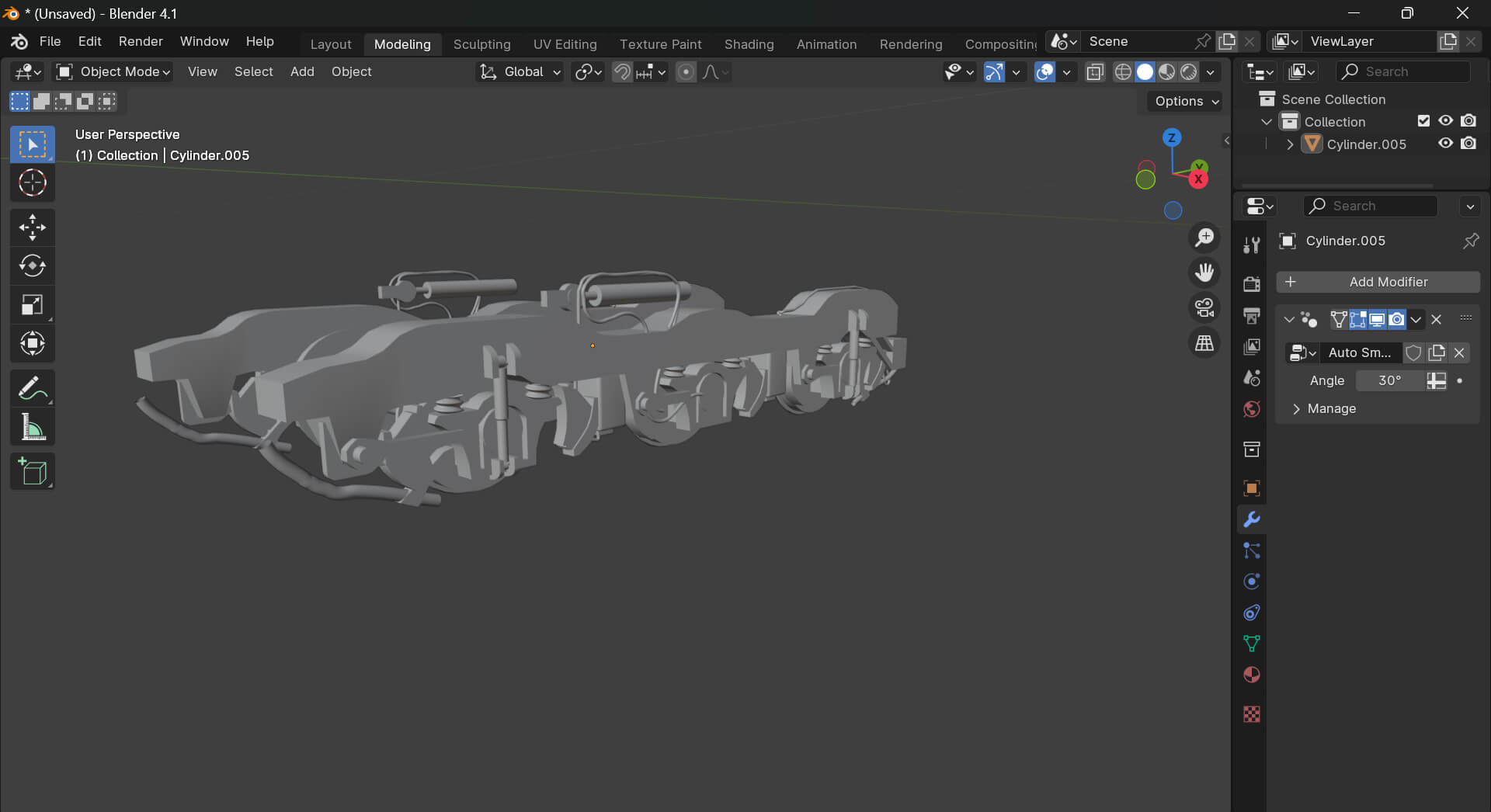 GE ES30ACi Loco Bogey - 3D Model by blend_iiiooolal