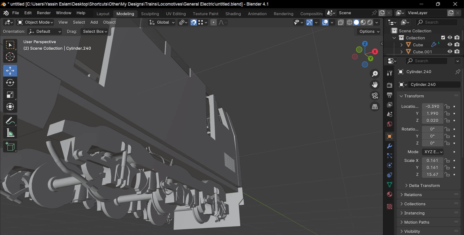GE ES30ACi Loco - 3D Model by blend_iiiooolal