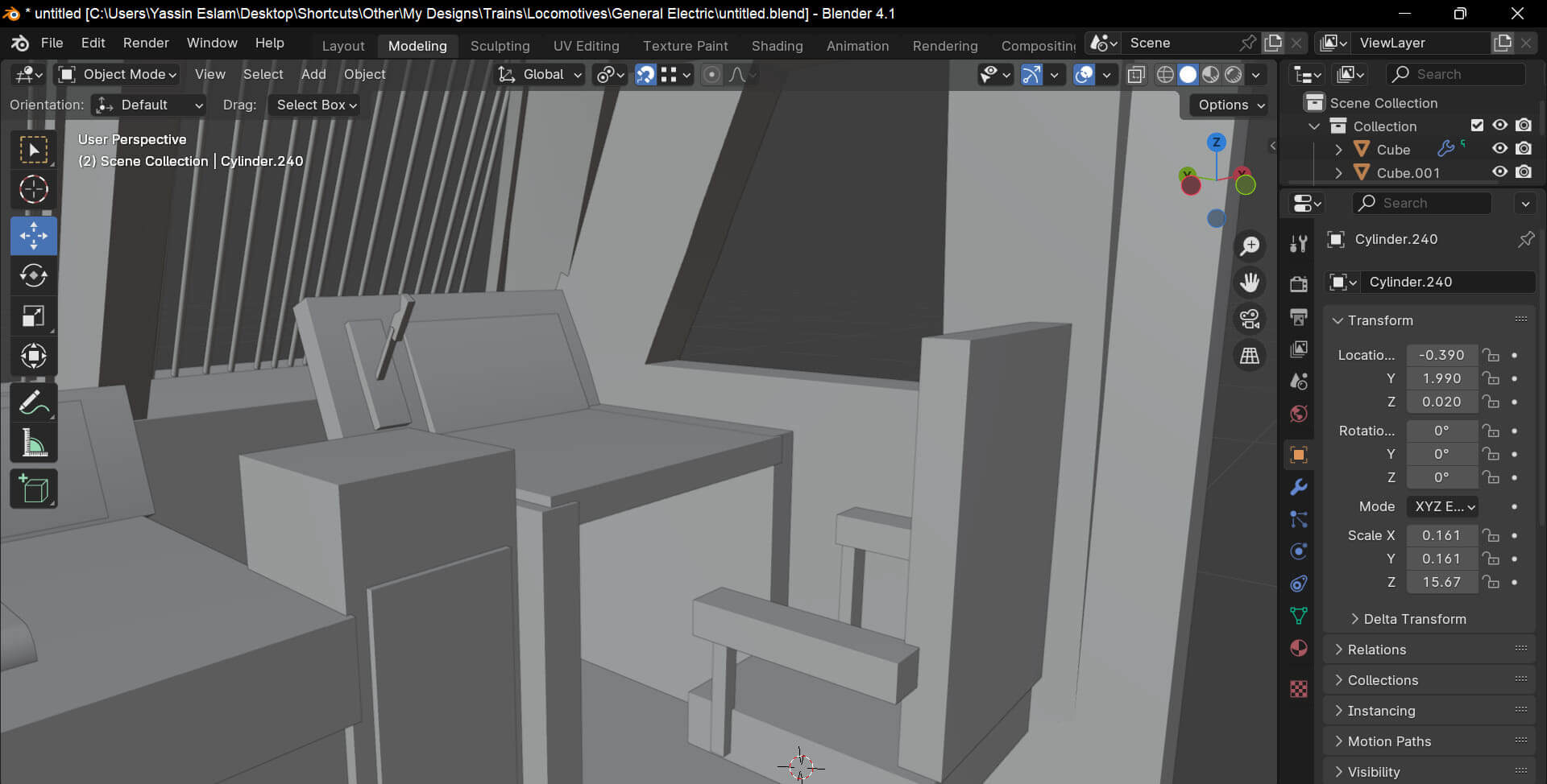 GE ES30ACi Loco - 3D Model by blend_iiiooolal