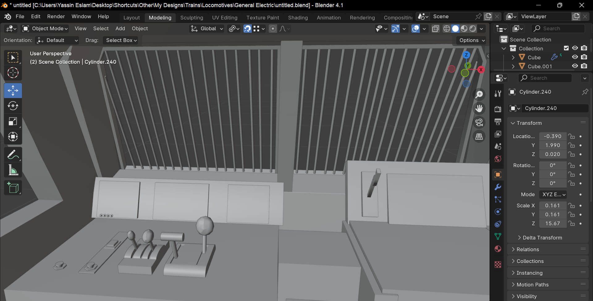 GE ES30ACi Loco - 3D Model by blend_iiiooolal