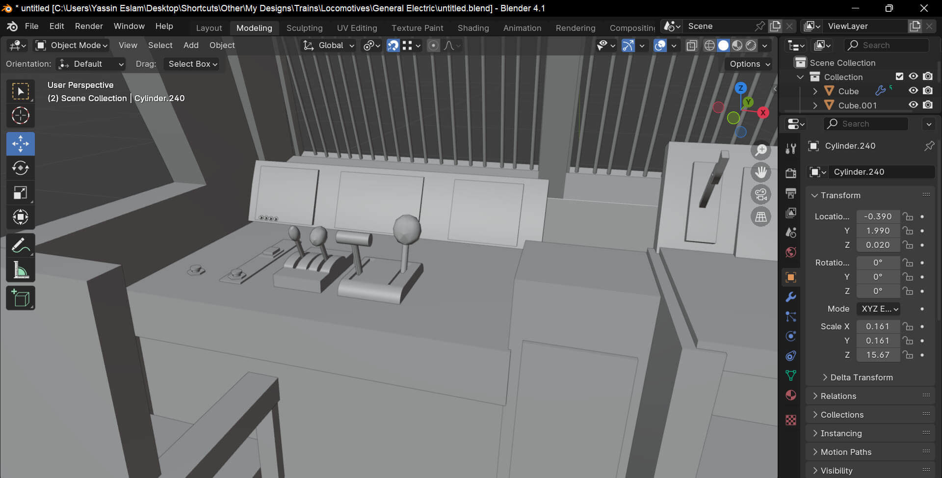 GE ES30ACi Loco - 3D Model by blend_iiiooolal