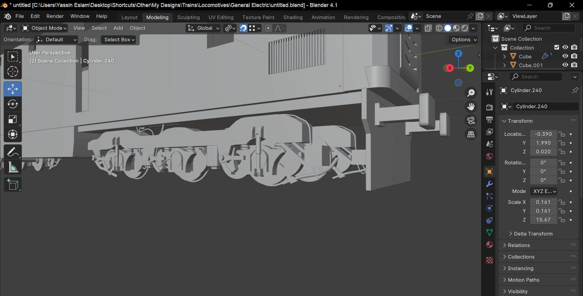 GE ES30ACi Loco - 3D Model by blend_iiiooolal