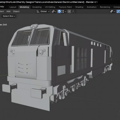 GE ES30ACi Loco - 3D Model by blend_iiiooolal