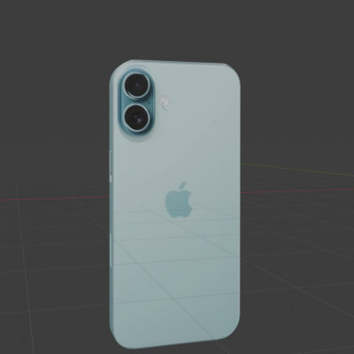 iPhone 16 Teal - 3D Model by blend_iiiooolal