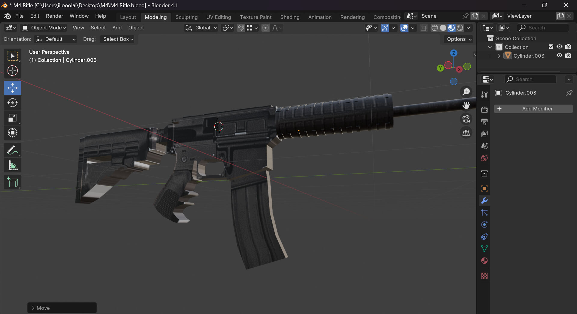 M4 Assault Rifle - 3D Model by blend_iiiooolal