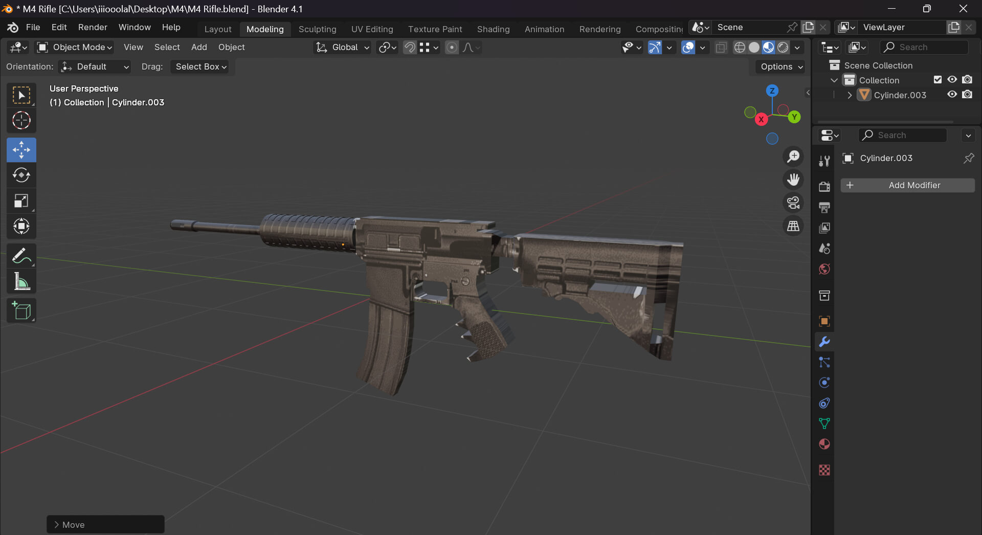 M4 Assault Rifle - 3D Model by blend_iiiooolal