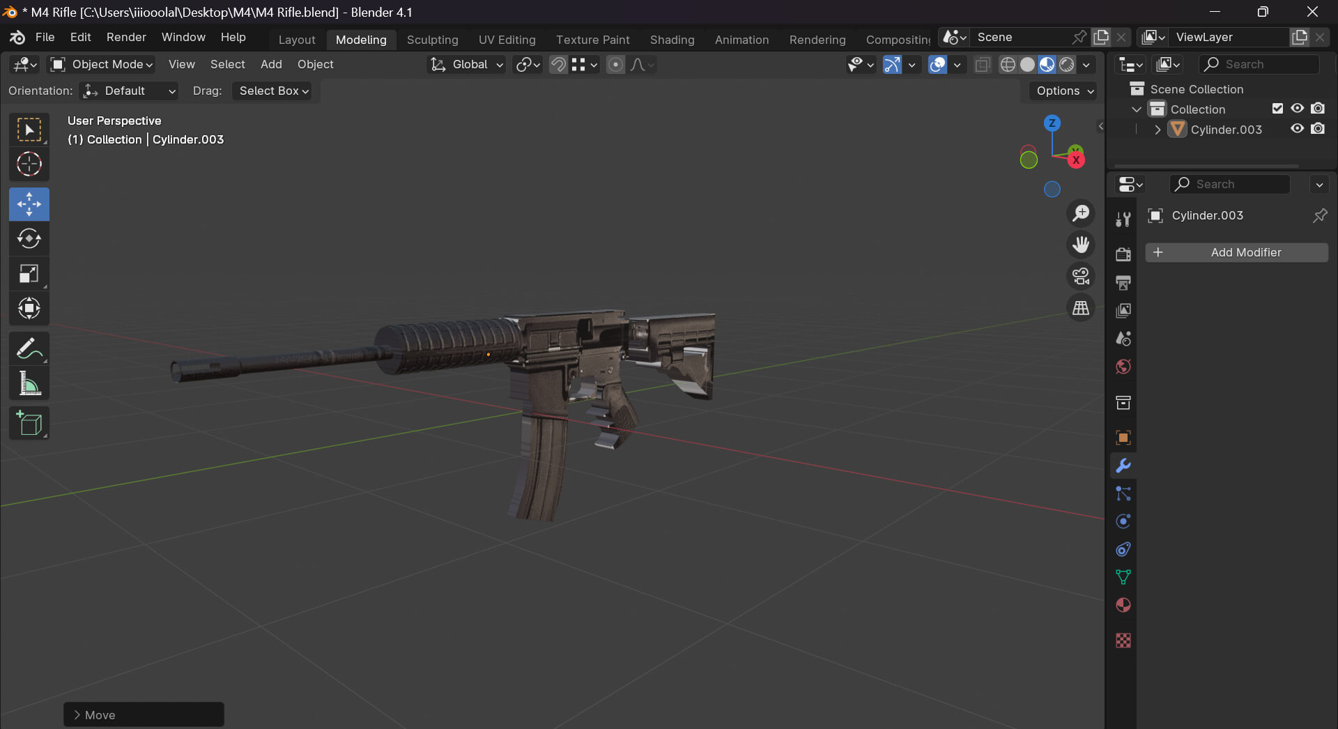 M4 Assault Rifle - 3D Model by blend_iiiooolal