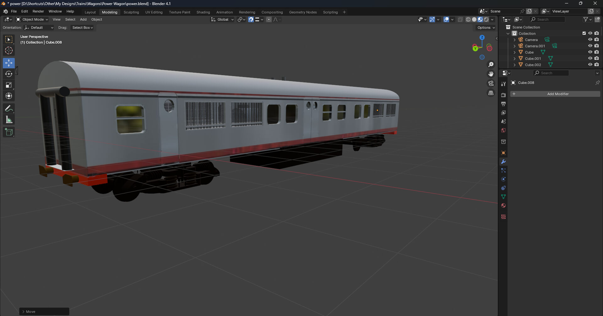 Power Generator Train - 3D Model by blend_iiiooolal