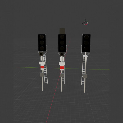 Railway Signals - 3D Model by blend_iiiooolal