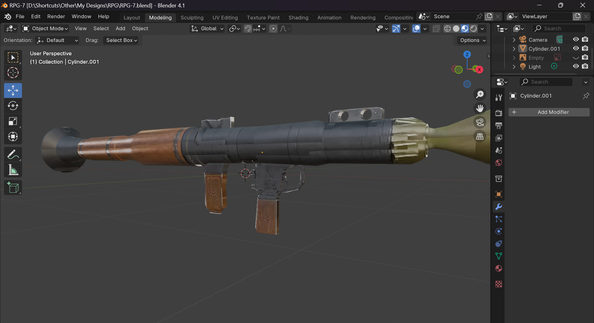 Rocket Launcher (RPG) - 3D Model by blend_iiiooolal