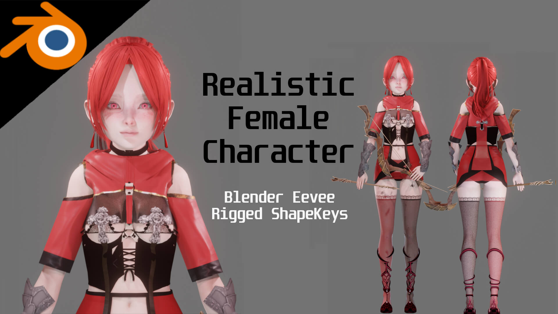 Archer Girl - Realistic Female Character - Blender Eevee 3D Model by ...