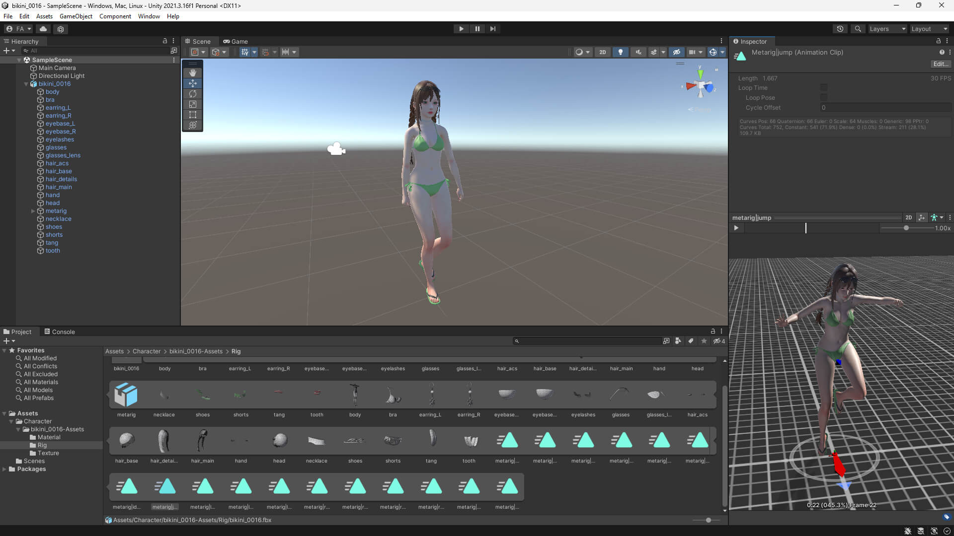 Bikini 0016 Ue5 Unity Blender Animated 3d Model By Blenderanimemodel3d