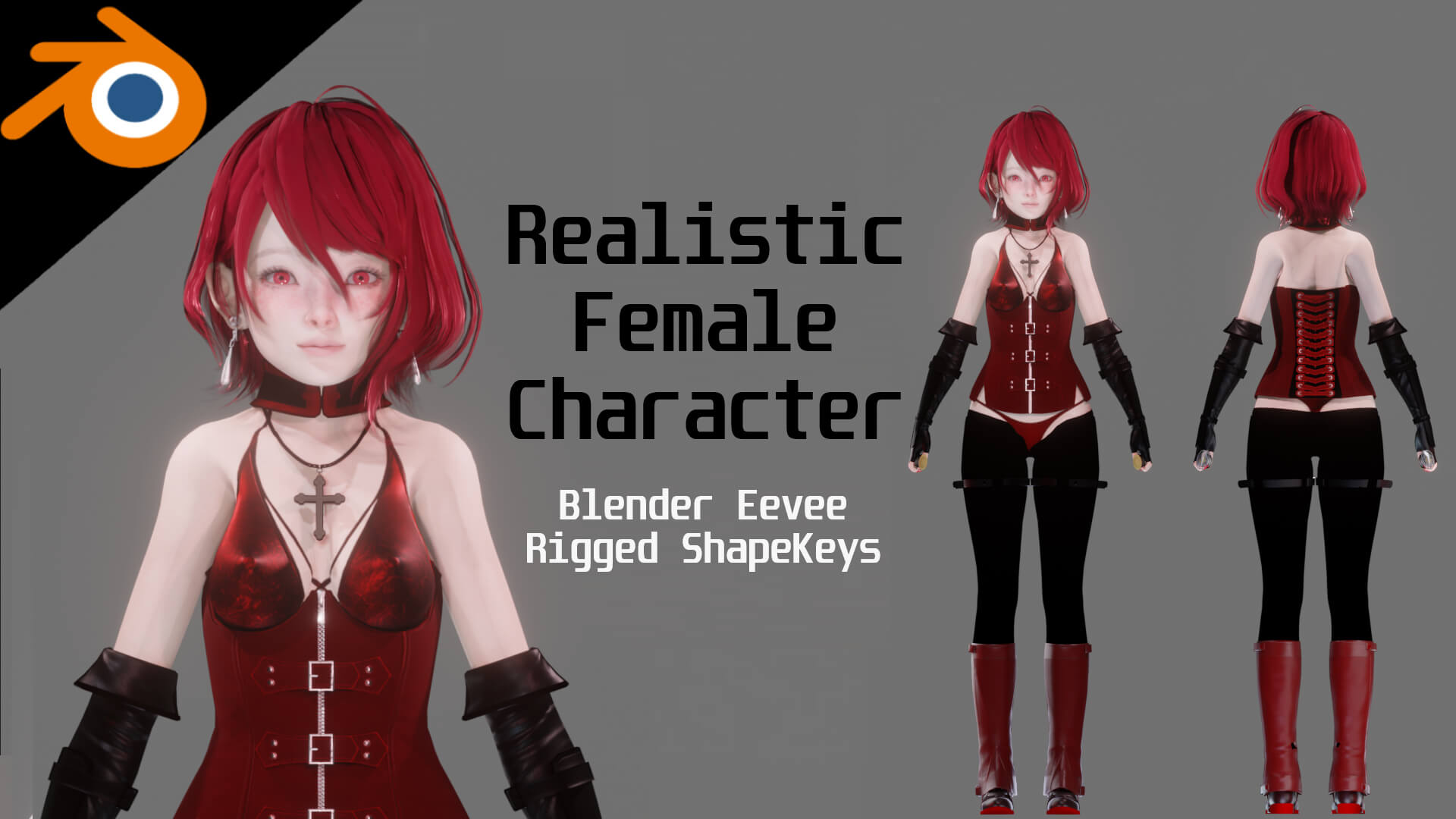Blood Assassin - Realistic Female Character - Blender Eevee 3D Model by ...