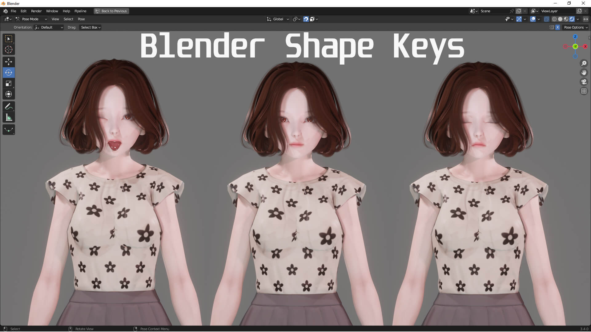 Casual Clothing 0003 - Realistic Female Character - Blender 3D Model by ...