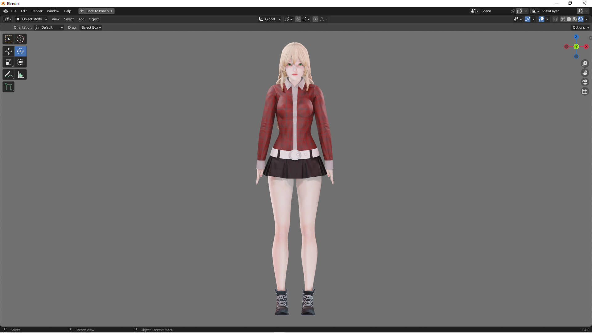 Casual Clothing 0002 Ue5 Unity Blender Animated 3d Model By Blenderanimemodel3d