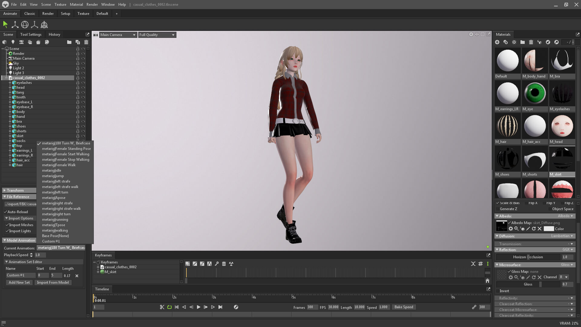Casual Clothing 0002 Ue5 Unity Blender Animated 3d Model By Blenderanimemodel3d