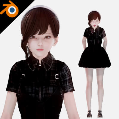 Casual Clothing 0004 - Realistic Female Character - Blender 3D Model by ...