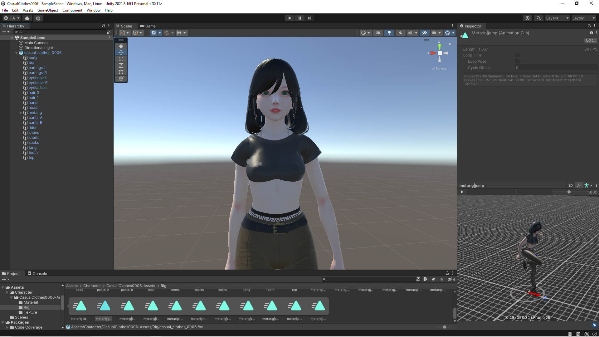 Casual Clothing 0006 Ue5 Unity Blender Animated 3d Model By Blenderanimemodel3d