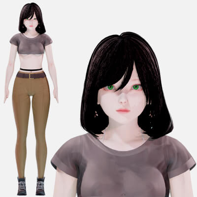 Casual Clothing 0006 - UE5 - Unity - Blender - Animated 3D Model by ...