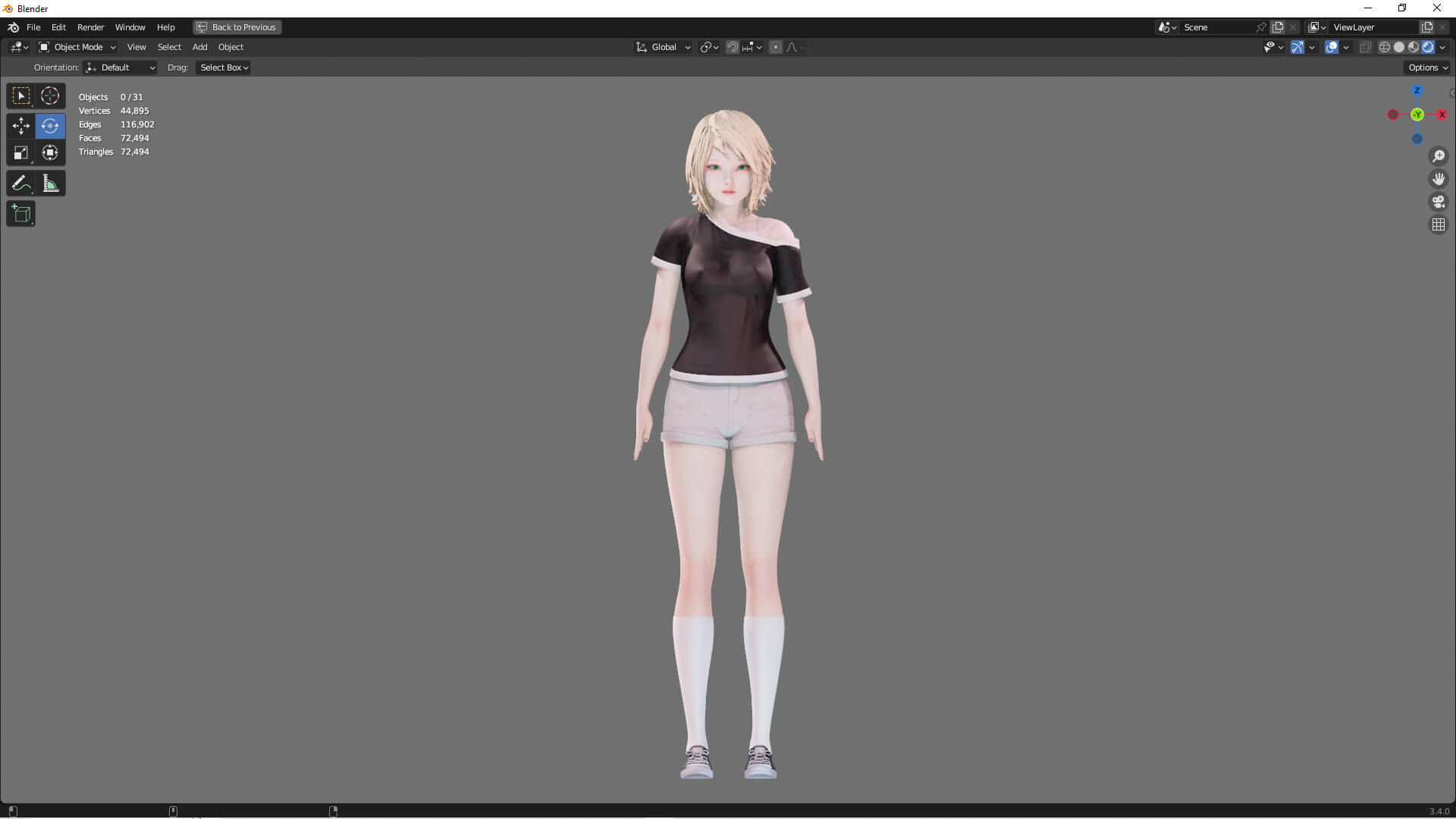 Casual Clothing 0009 - UE5 - Unity - Blender - Animated 3D Model by ...