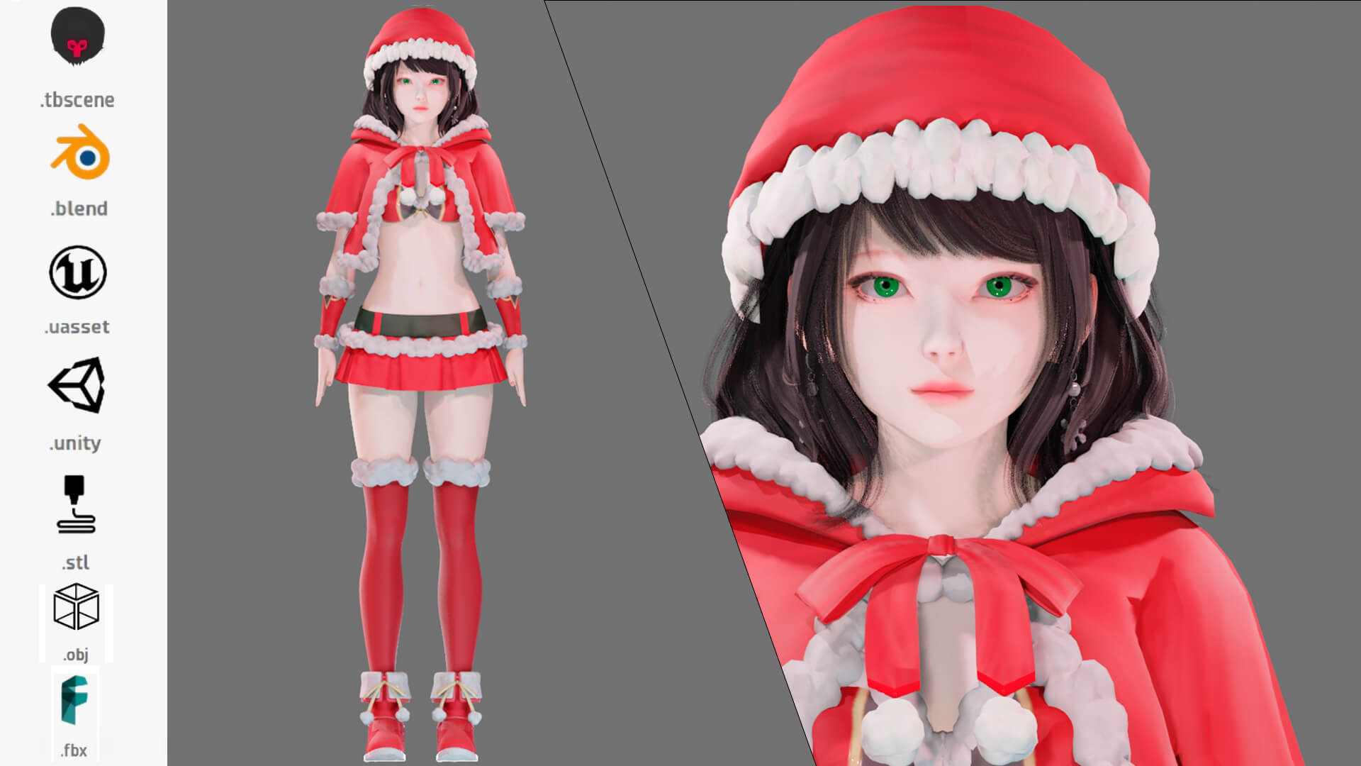 Christmas Clothing 0001 - UE5 - Unity - Blender - Animated 3D Model by ...