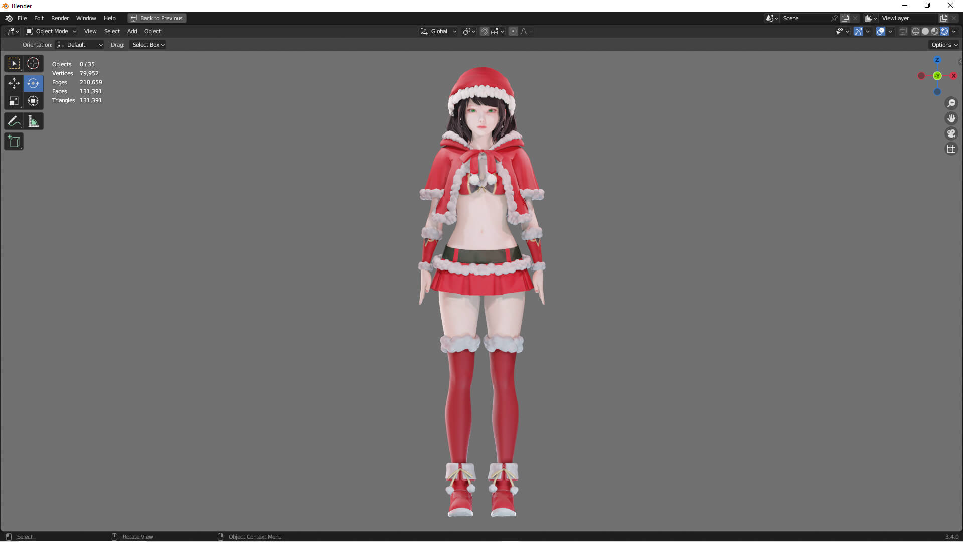 Christmas Clothing 0001 - UE5 - Unity - Blender - Animated 3D Model by ...