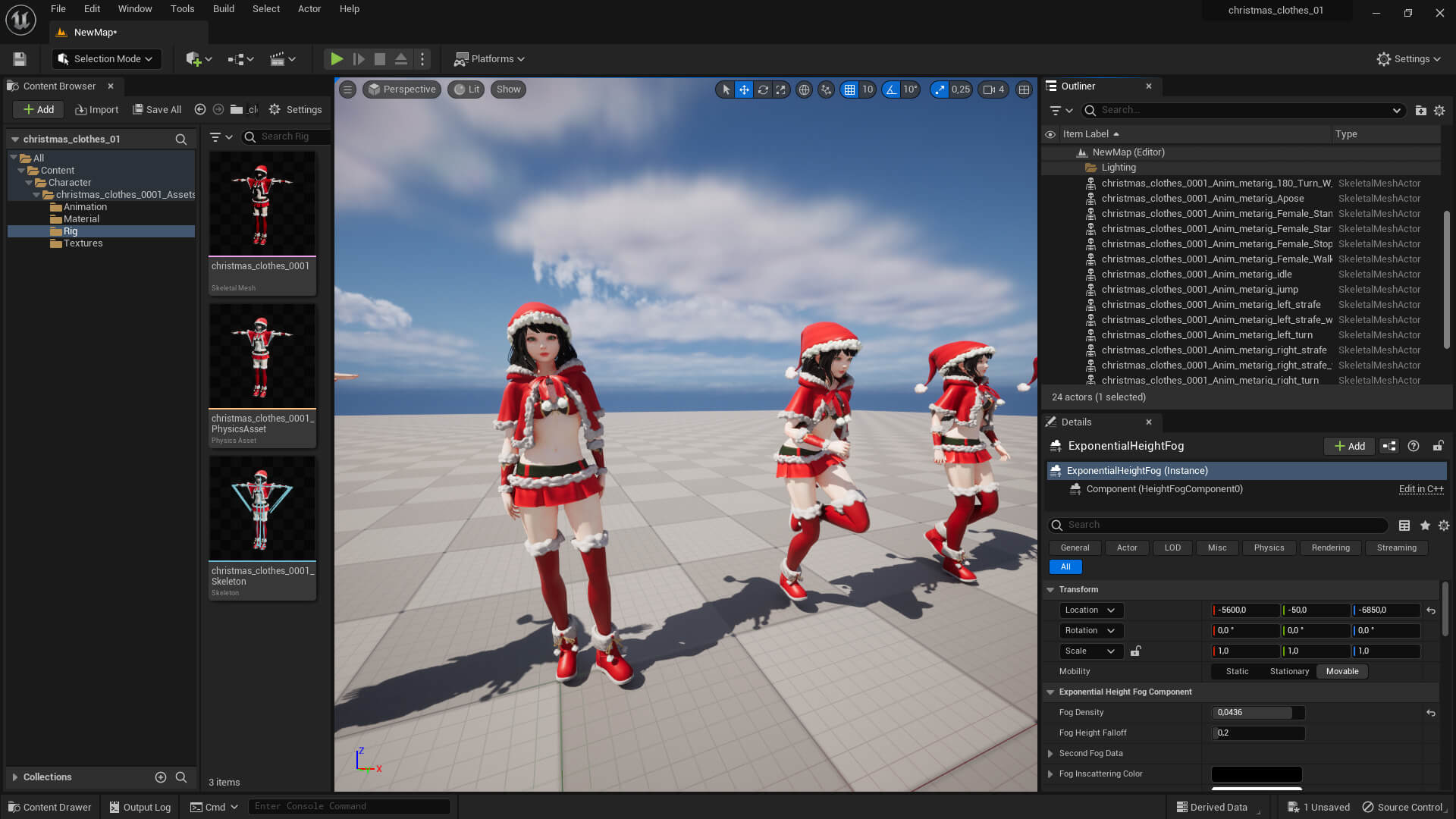Christmas Clothing 0001 Ue5 Unity Blender Animated 3d Model By Blenderanimemodel3d