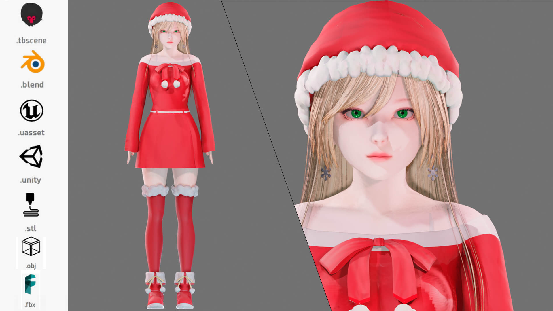 Christmas Clothing 0002 - UE5 - Unity - Blender - Animated 3D Model by ...