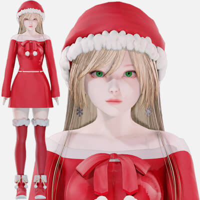 Christmas Clothing 0002 - UE5 - Unity - Blender - Animated 3D Model by ...