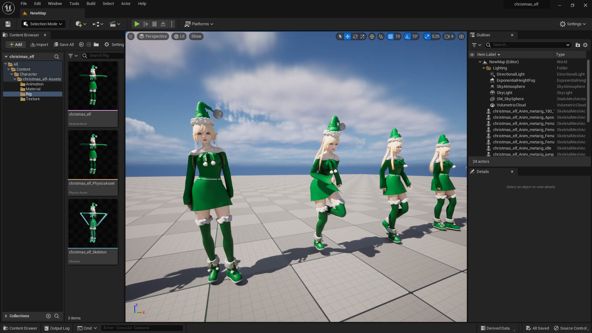 Christmas Elf - UE5 - Unity - Blender - Animated - Realistic 3D Model ...