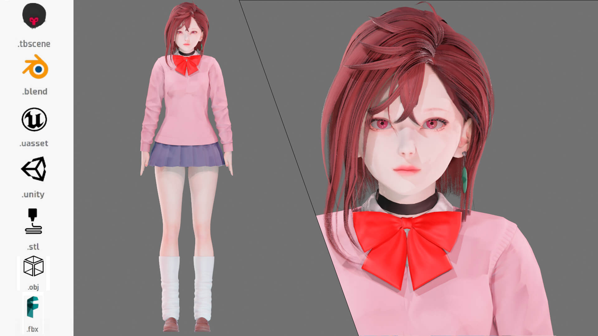 Cosplay Momo Ayase - UE5 - Unity - Blender - Animated 3D Model by ...