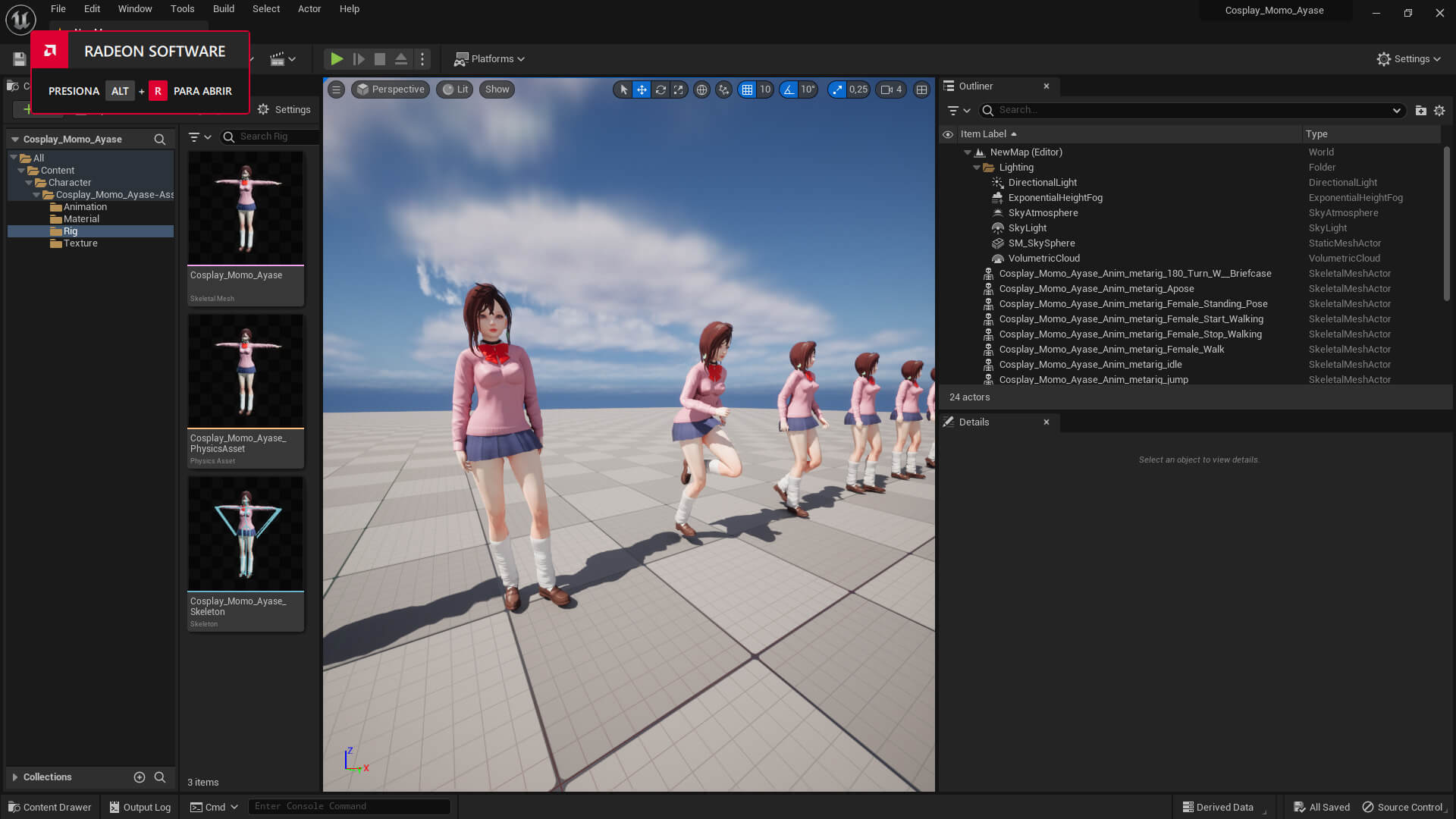 Cosplay Momo Ayase - UE5 - Unity - Blender - Animated 3D Model by ...