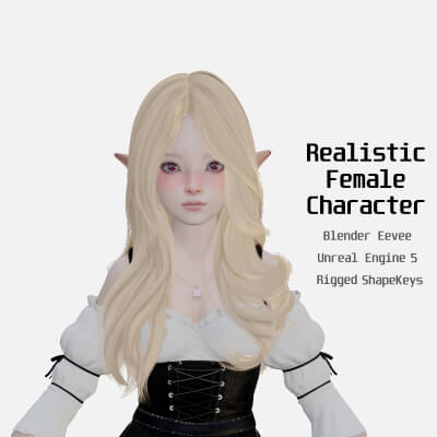 Elf - Realistic Female Character - Blender Eevee 3D Model by ...