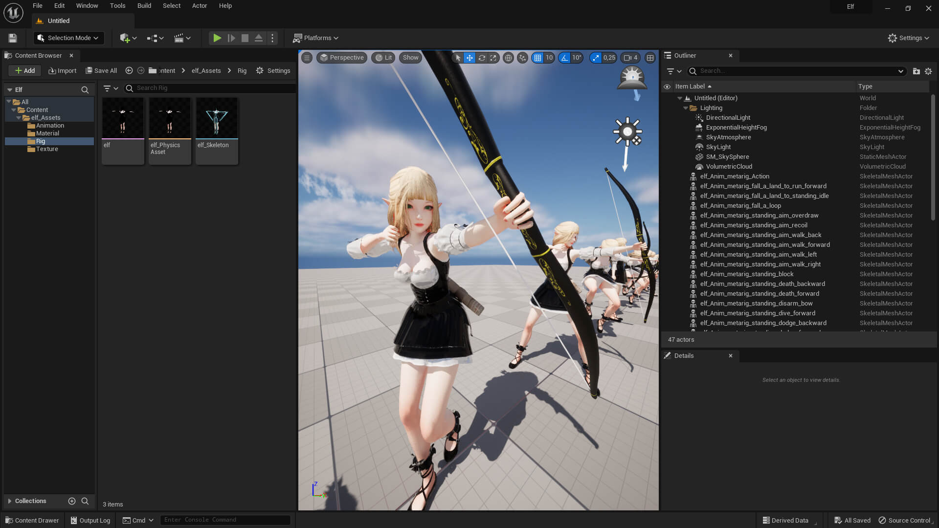 Elf Realistic Female Character Blender Ue5 Unity 3d Model By Blenderanimemodel3d