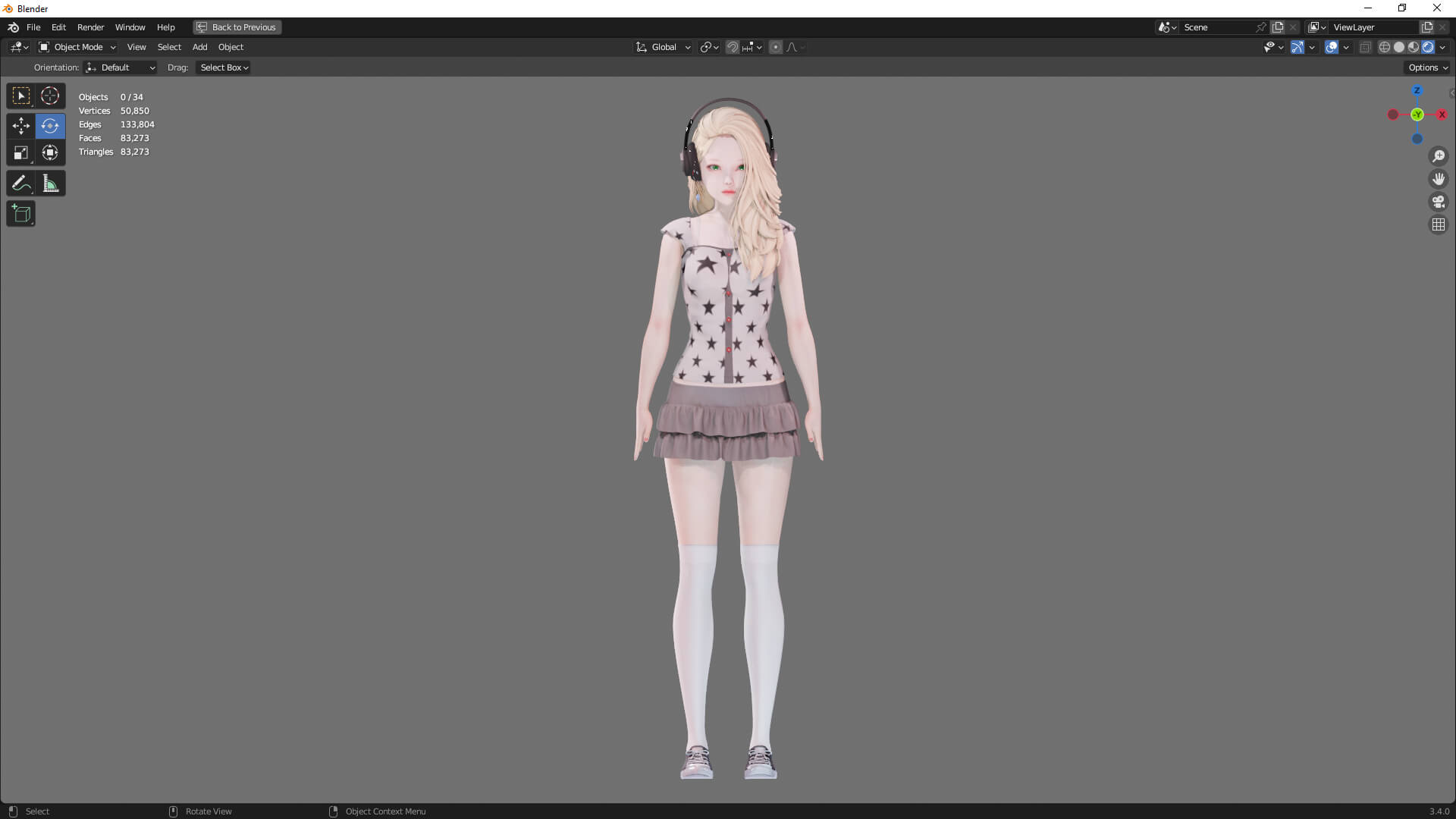 Emo Clothing 0003 Ue5 Unity Blender Animated 3d Model By Blenderanimemodel3d