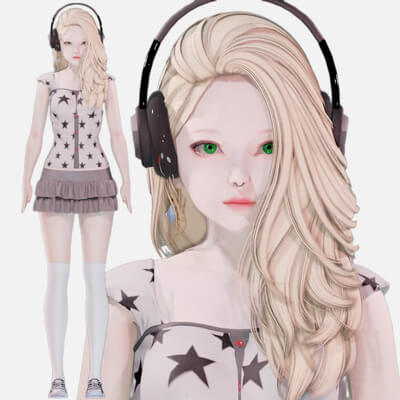 Emo Clothing 0003 - UE5 - Unity - Blender - Animated 3D Model by ...