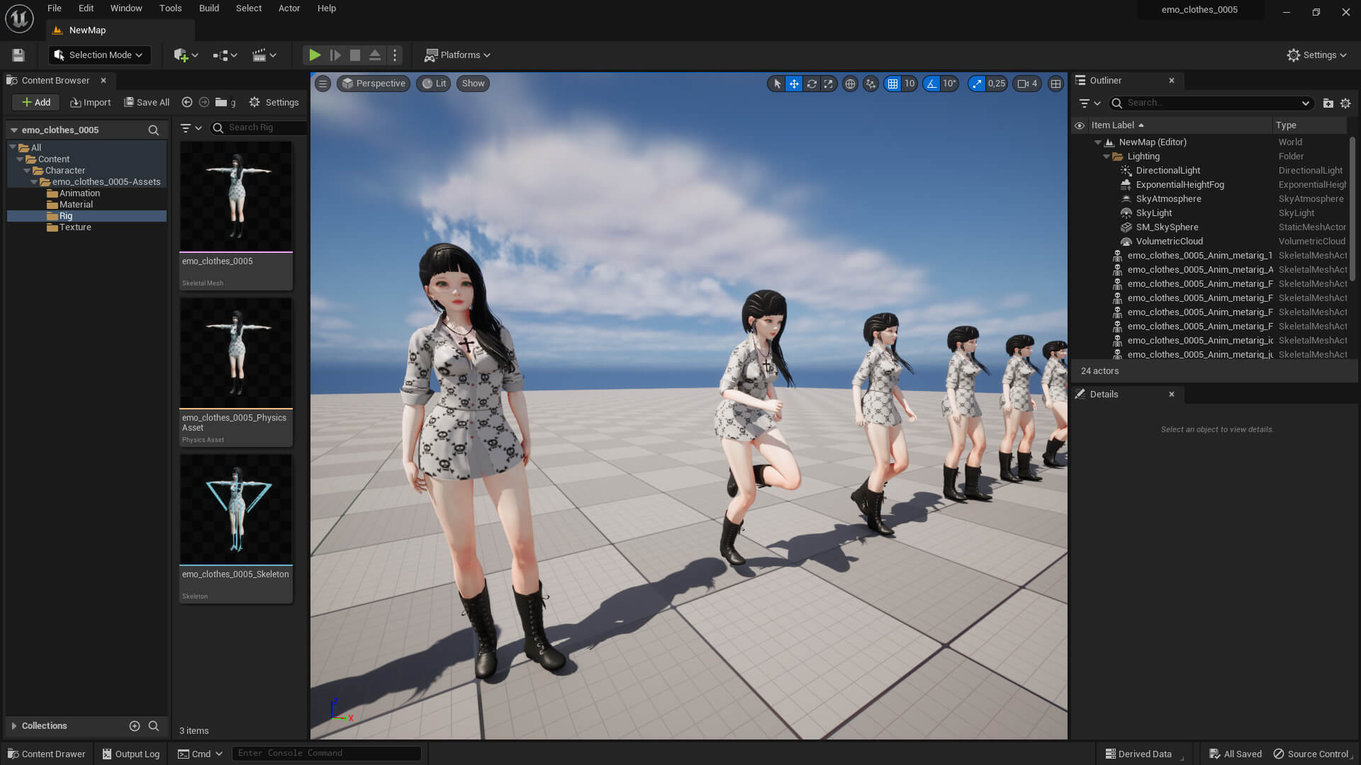 Emo Clothing 0005 Ue5 Unity Blender Animated 3d Model By Blenderanimemodel3d