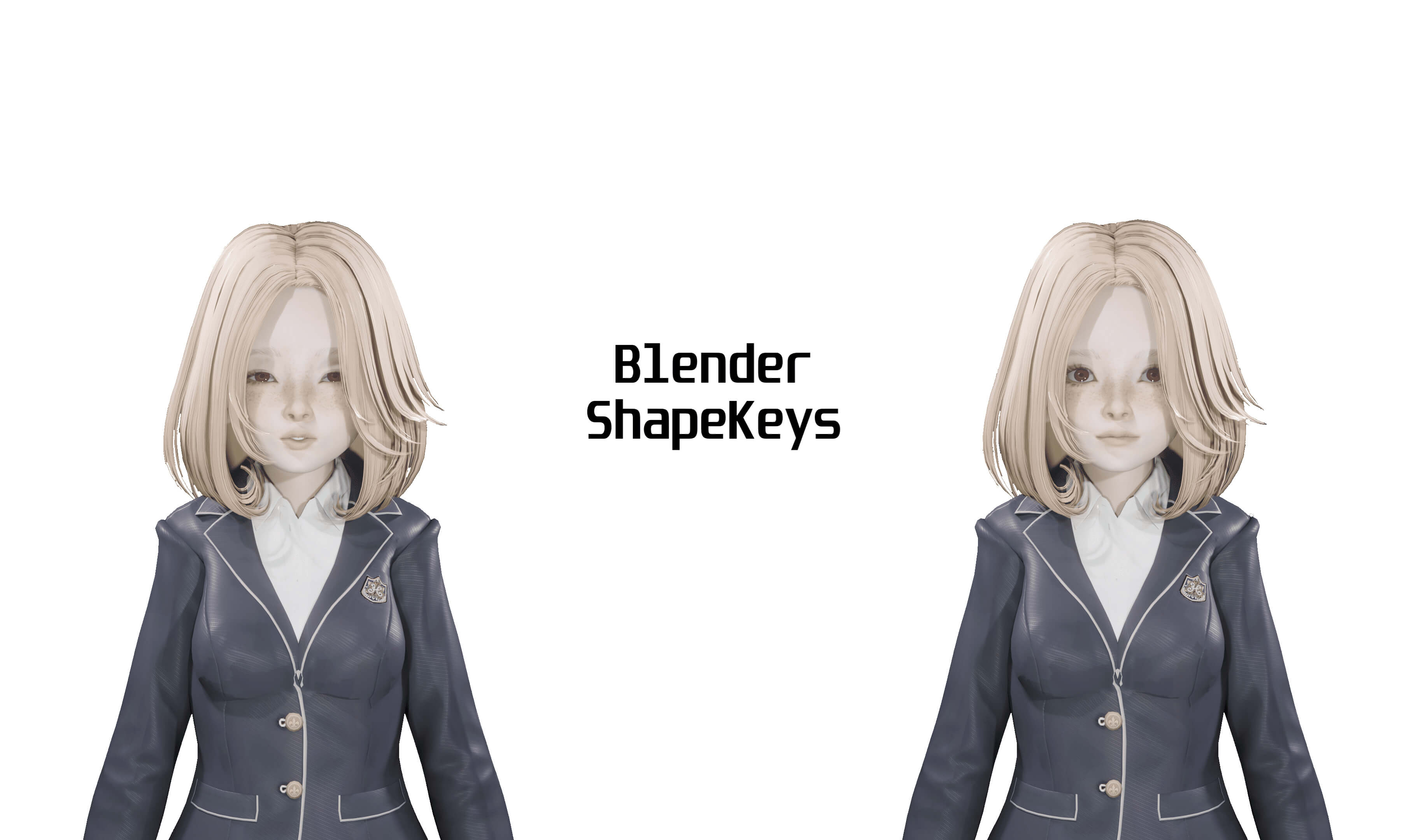 School Girl - Realistic Female Character - Blender Eevee 3D Model by ...