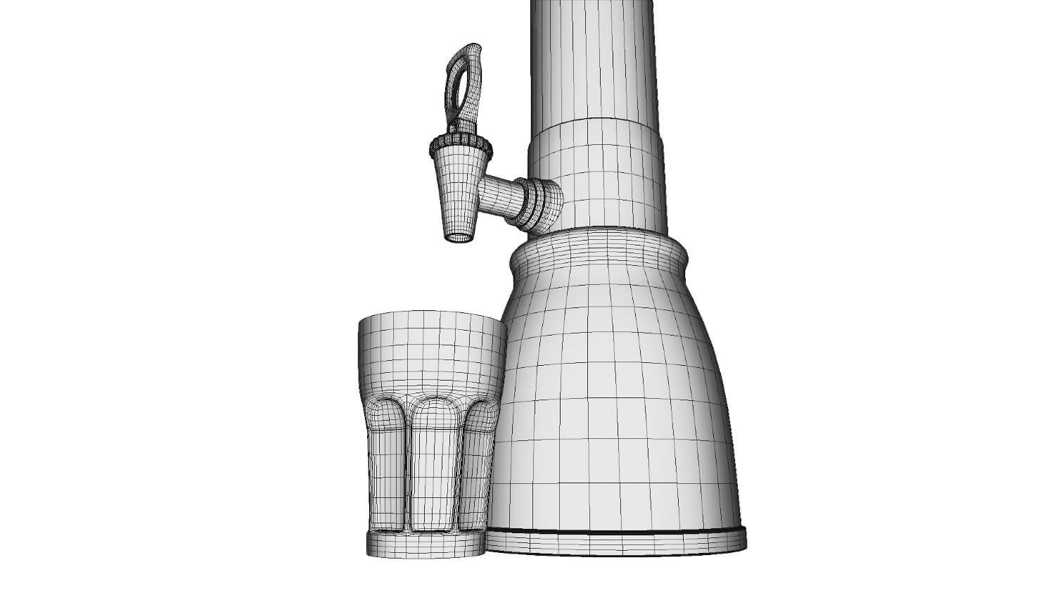Beer Tower Dispenser - 3D Model by Blenduffo