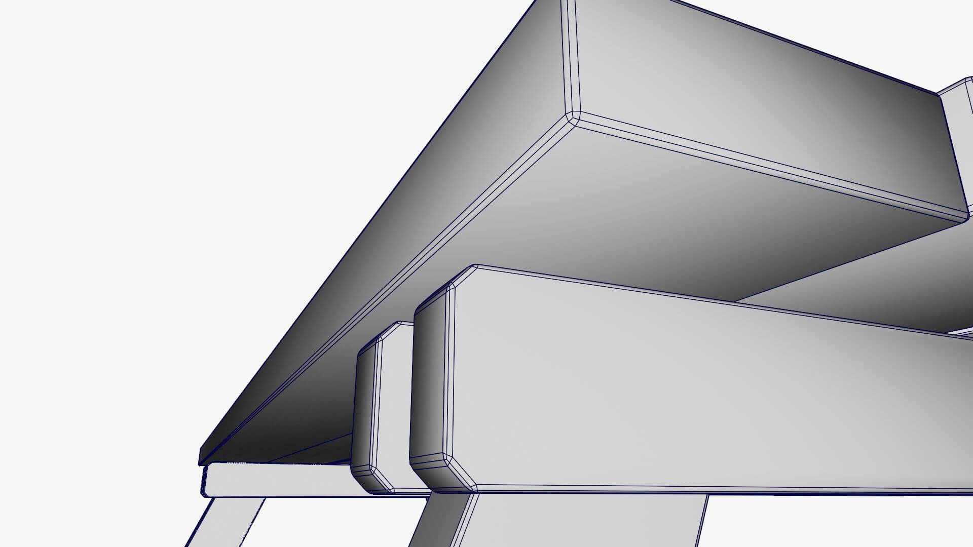 Wooden Bench Table - 3D Model by Blenduffo