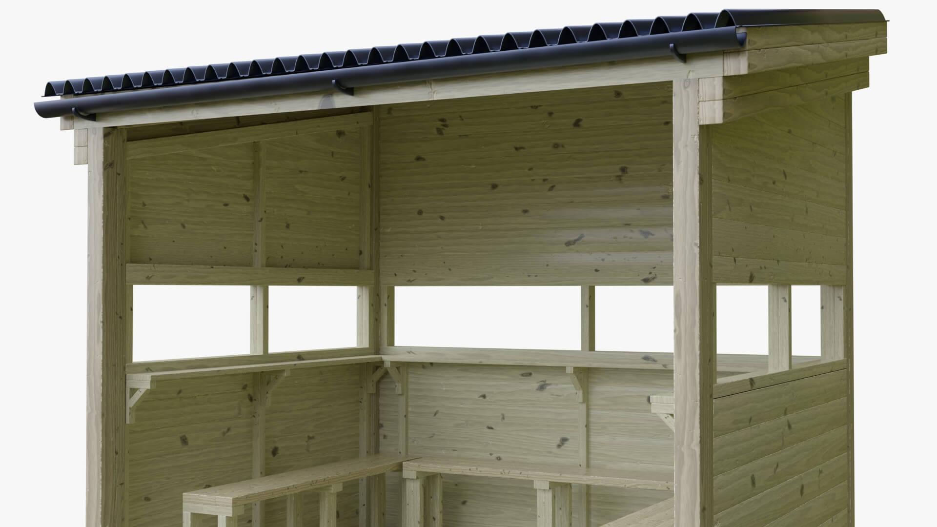 Bird Hide Shelter - 3D Model by Blenduffo