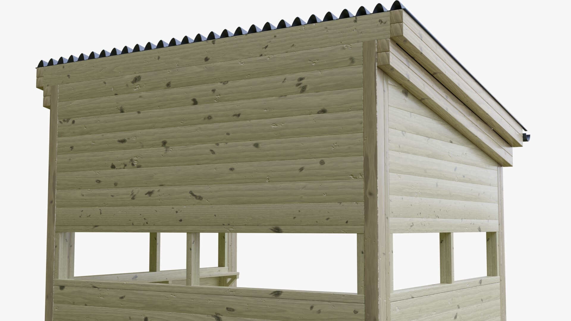 Bird Hide Shelter - 3D Model by Blenduffo