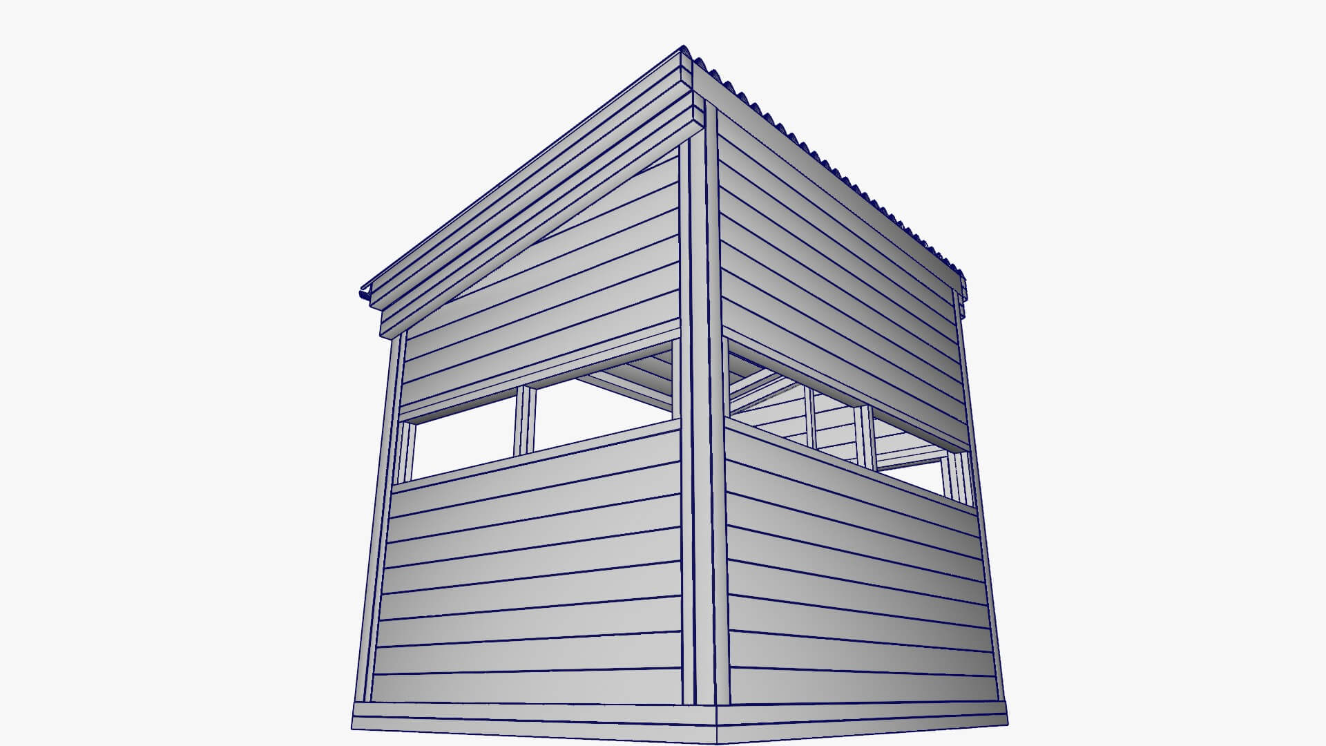 Bird Hide Shelter - 3D Model by Blenduffo