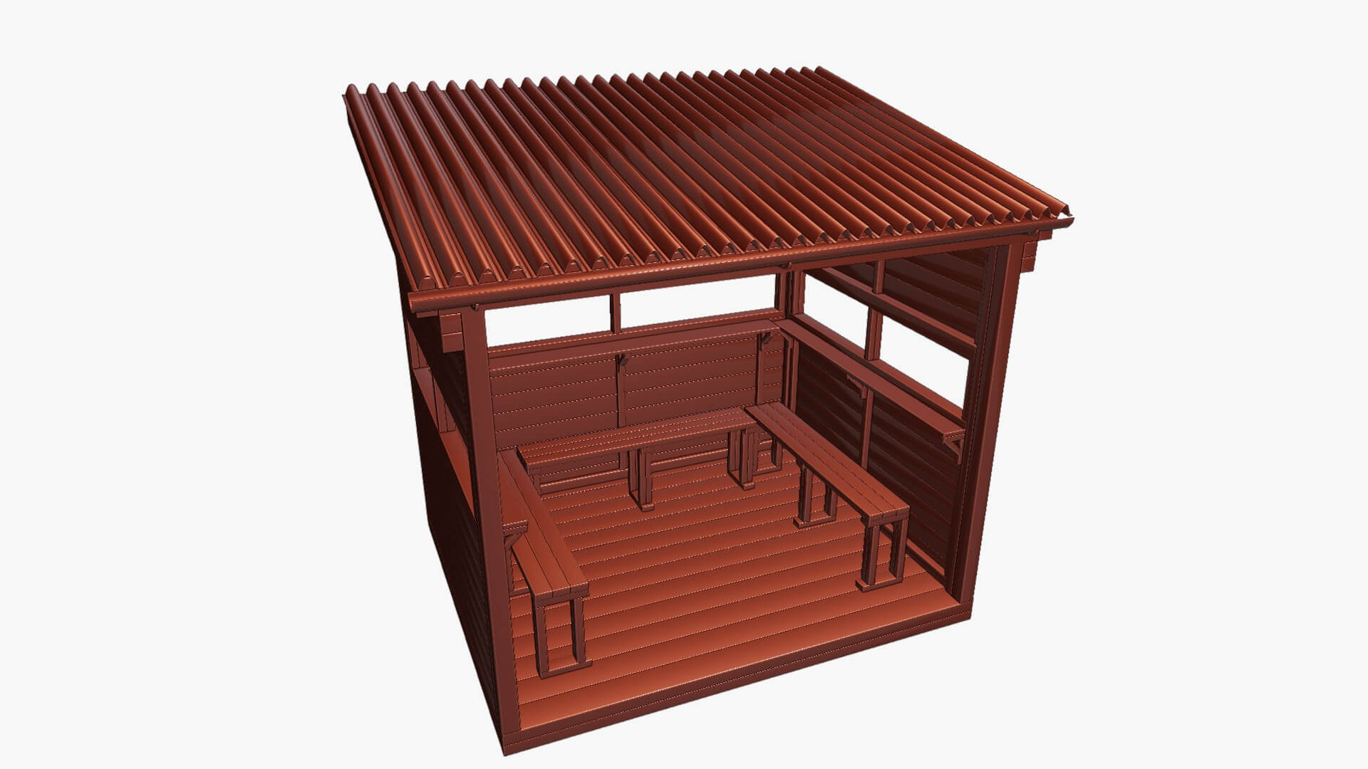 Bird Hide Shelter - 3D Model by Blenduffo