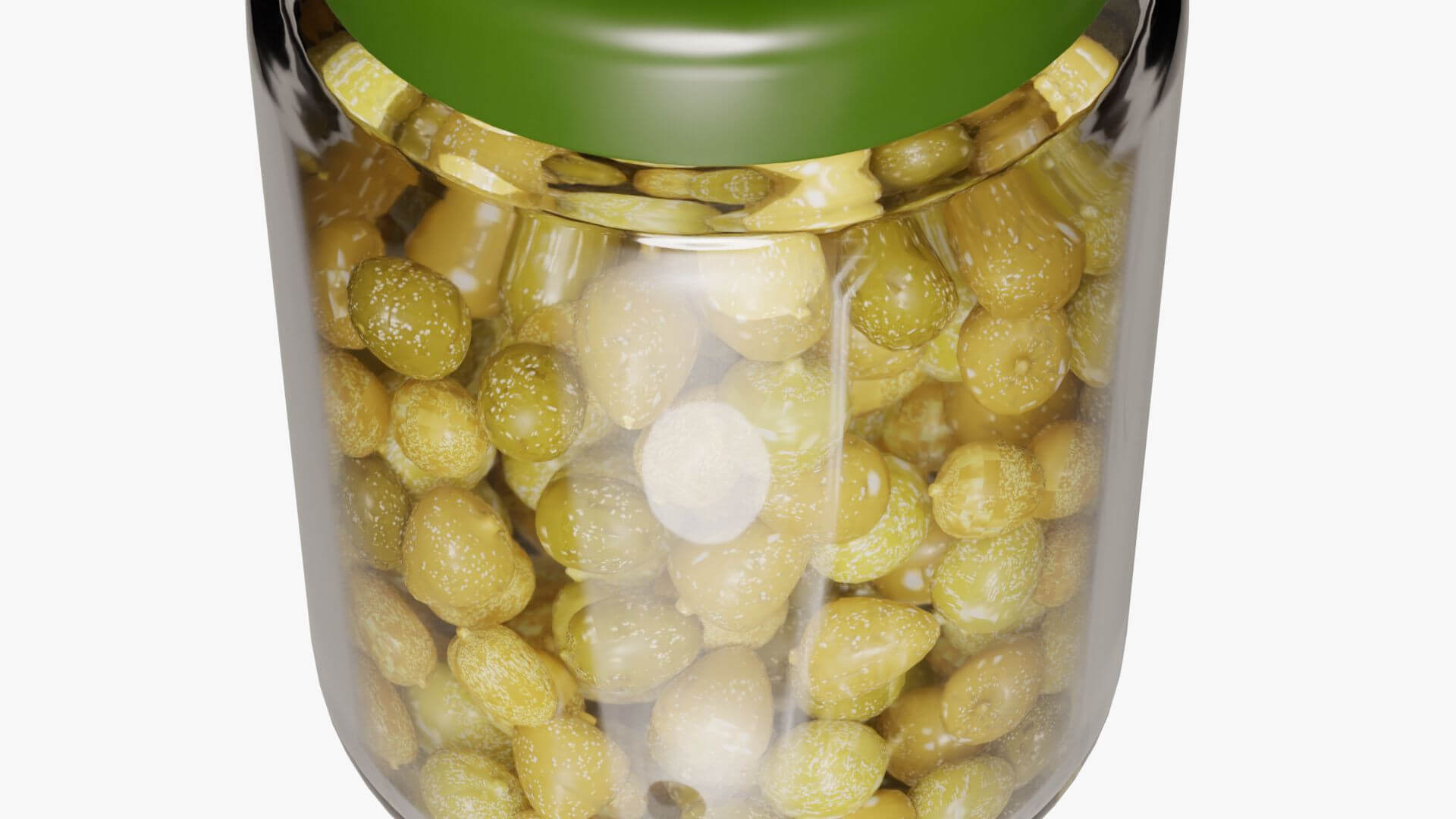 Caper Buds in a Jar - 3D Model by Blenduffo