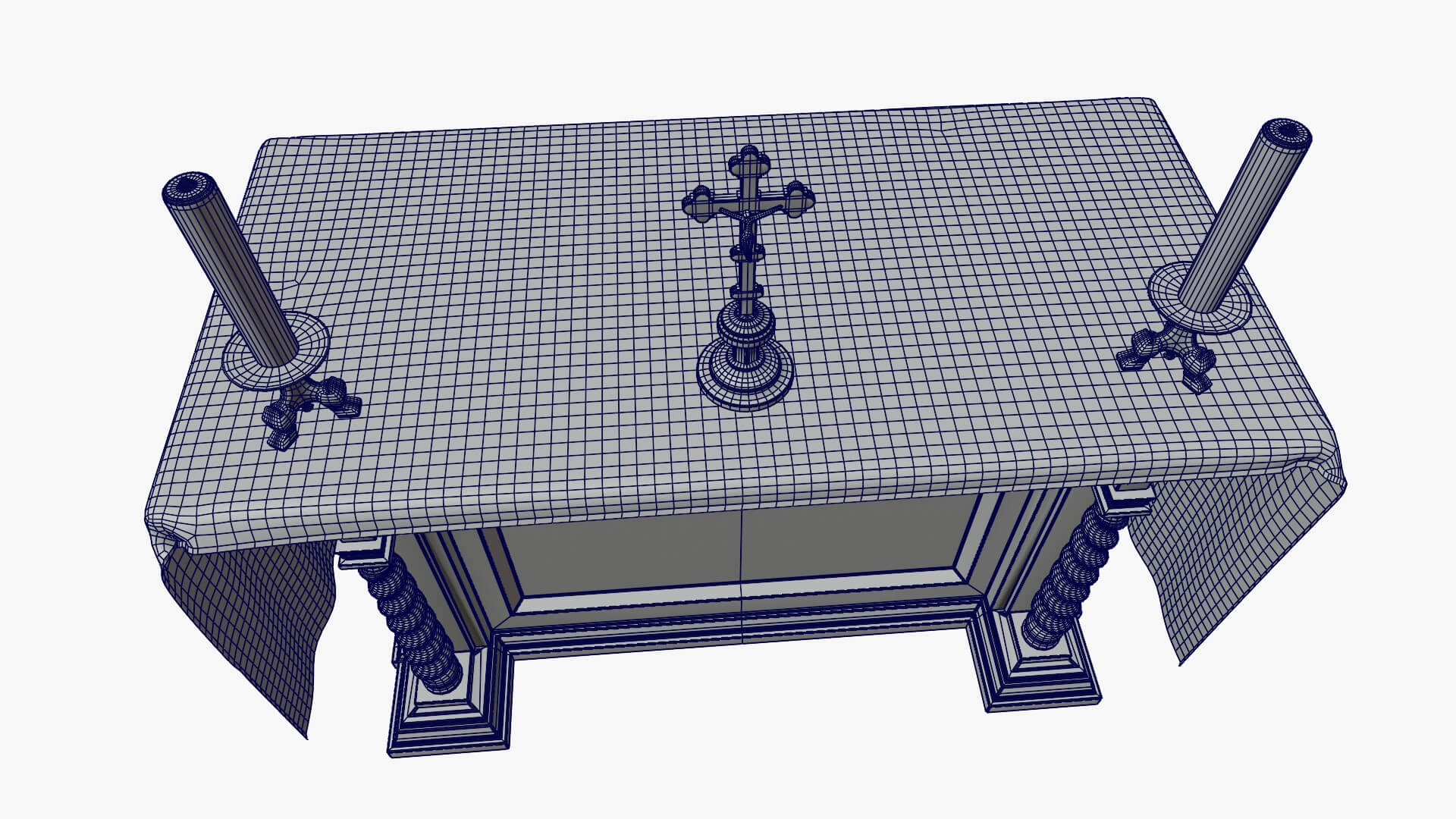 Church Altar - 3D Model by Blenduffo