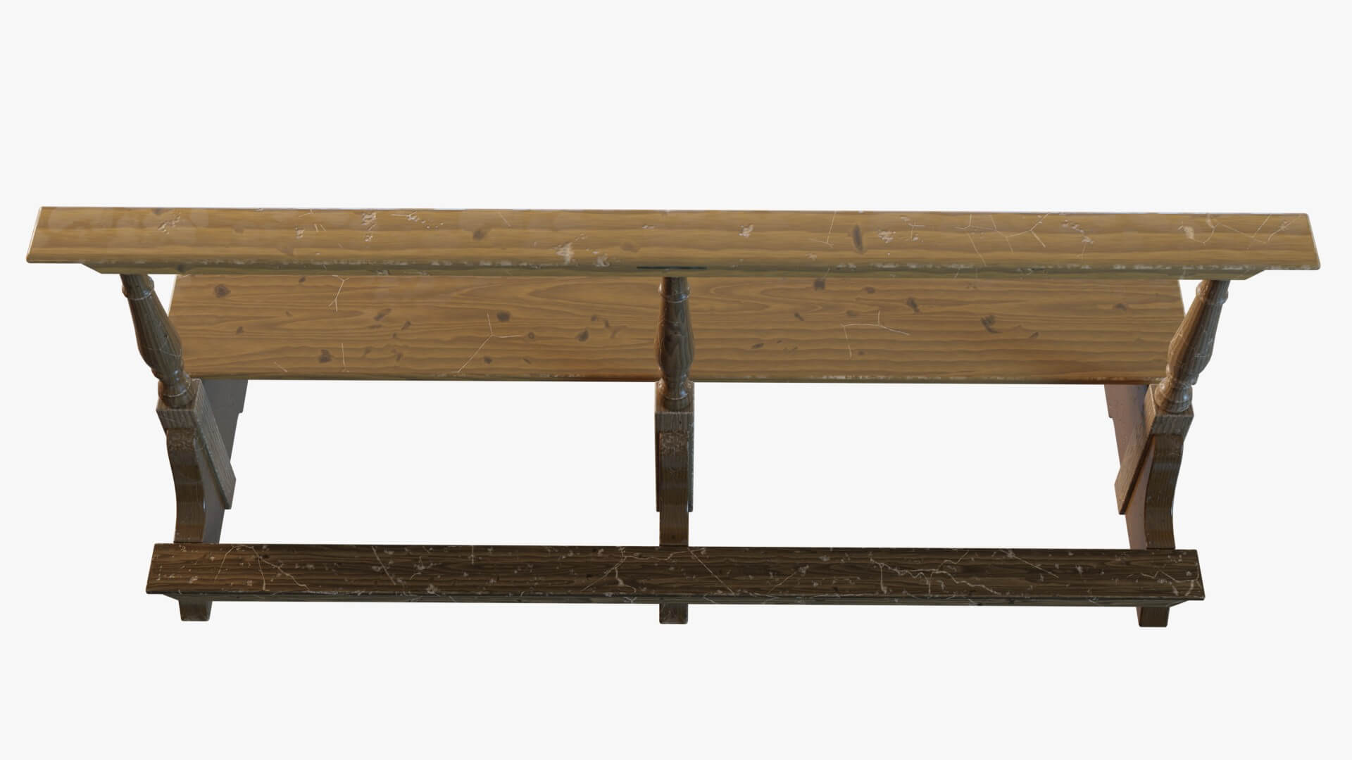 Church Bench - 3D Model by Blenduffo
